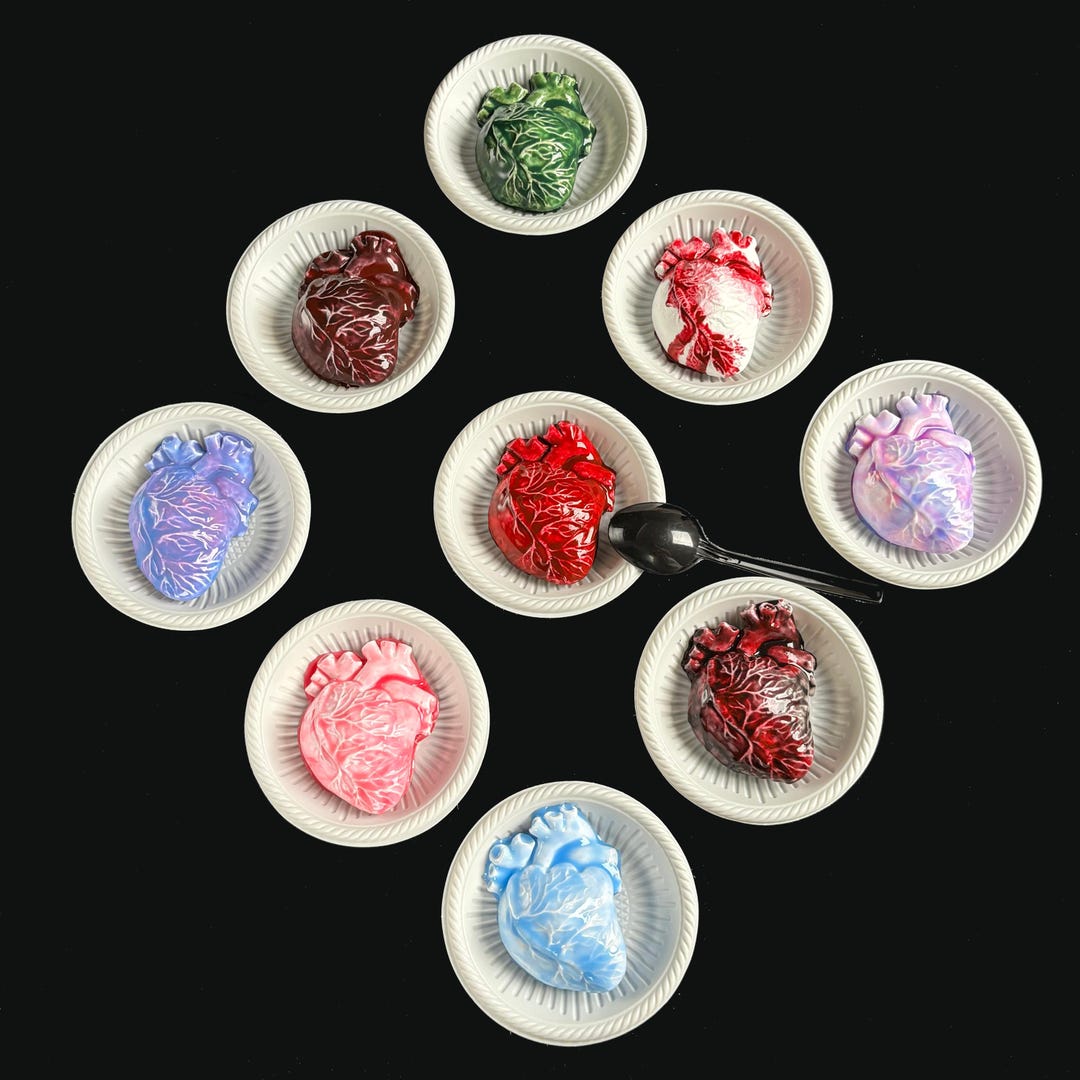 Multi-color Heart Squishy – Creepy Squeeze Toy, Bloody Anatomical ...