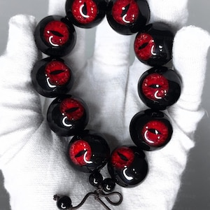 Handmade Resin Red Eye Bracelet for Goth&punk, Unique Gift for Goth ...