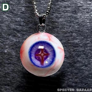 Resin Green Eyeball Jewelry, Eyeball Pendant, Gothic Charm Necklaces ...