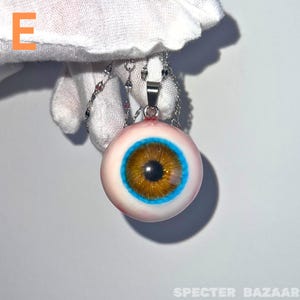 Handcrafted Resin Eyeball Jewelry, Sweet Eyeball Pendant, Gothic Charm ...