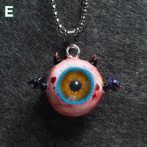 Resin Green Eyeball Jewelry, Eyeball Pendant, Gothic Charm Necklaces ...