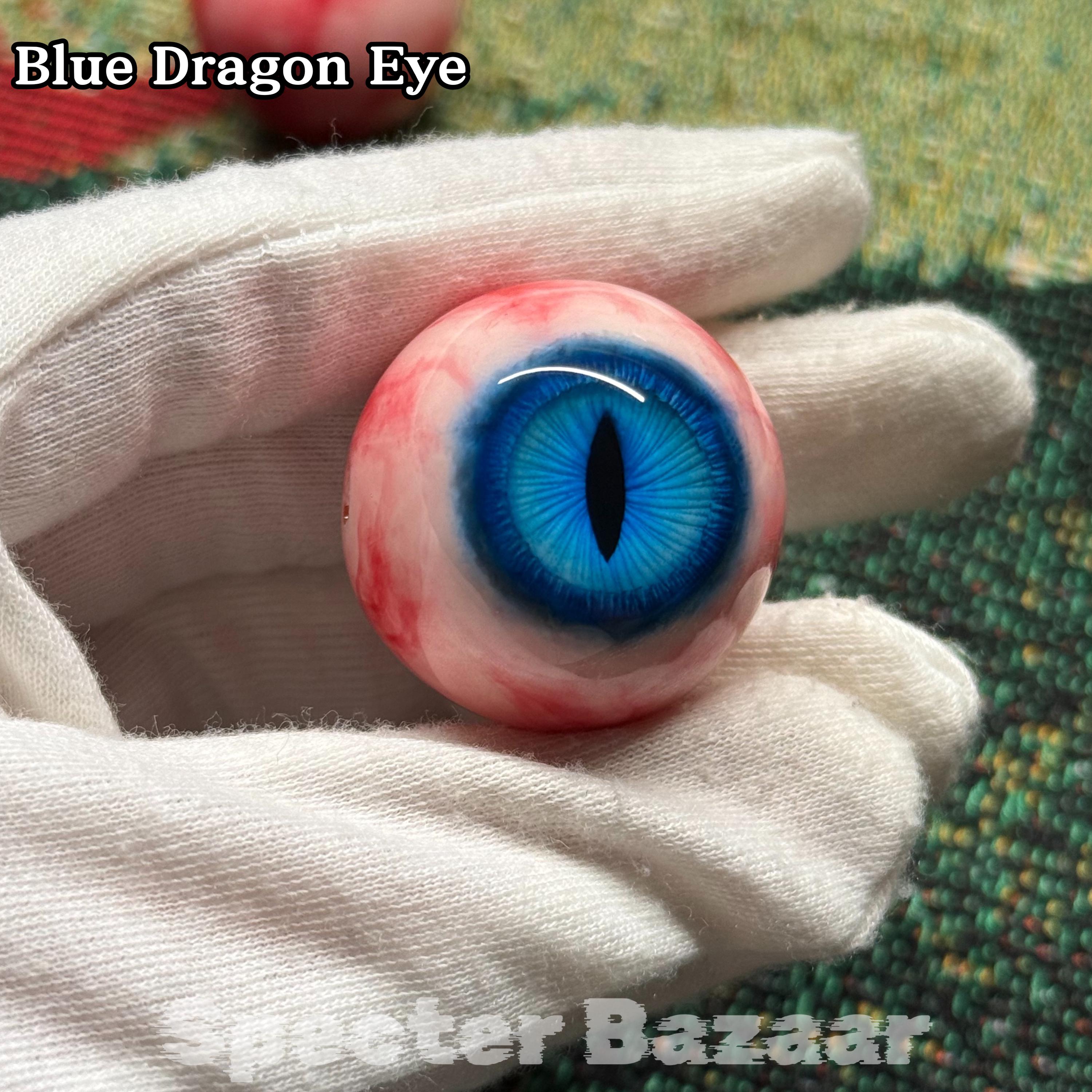 Realistic Fire Dragon's Eyeball Jewelry - Red Iris Vertical Pupils ...