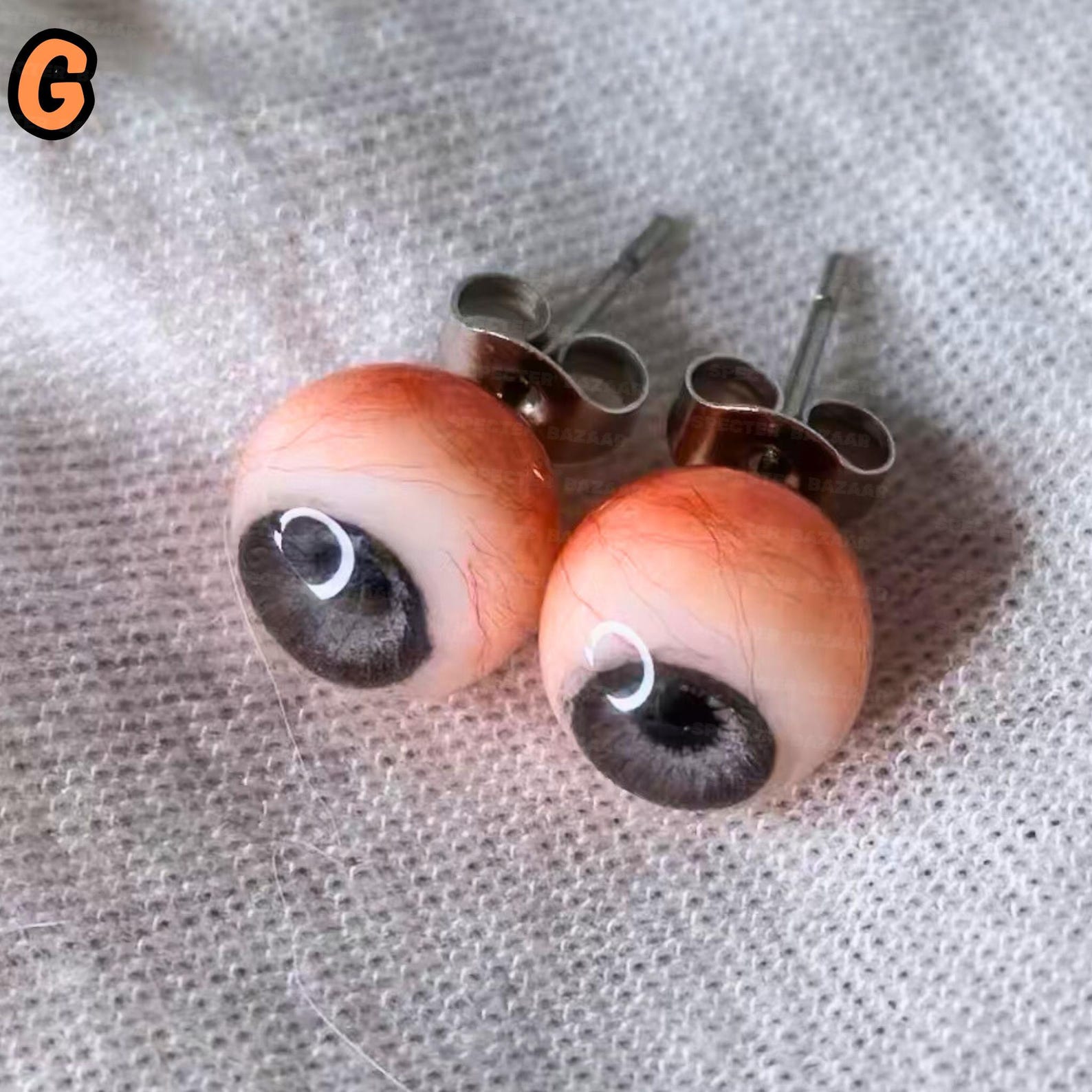 Handmade Eyeball Stud Earrings for Gothic & Horror Aesthetics, Weird ...