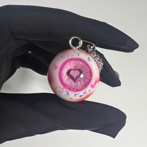 Handcrafted Resin Eyeball Jewelry - Eyeball Necklace - Gothic Charm ...