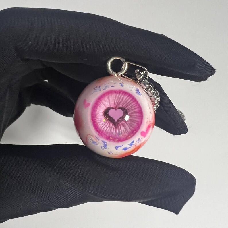 Handcrafted Resin Eyeball Jewelry - Eyeball Necklace - Gothic Charm ...