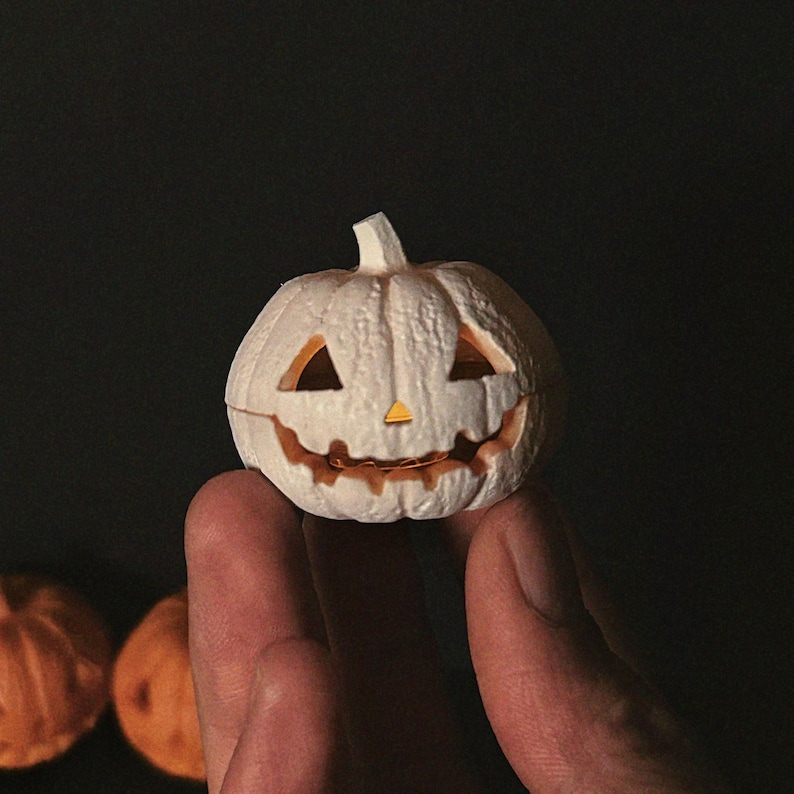 Indoor Halloween Pumpkin Lantern, Hand-painted Halloween Jack O ...
