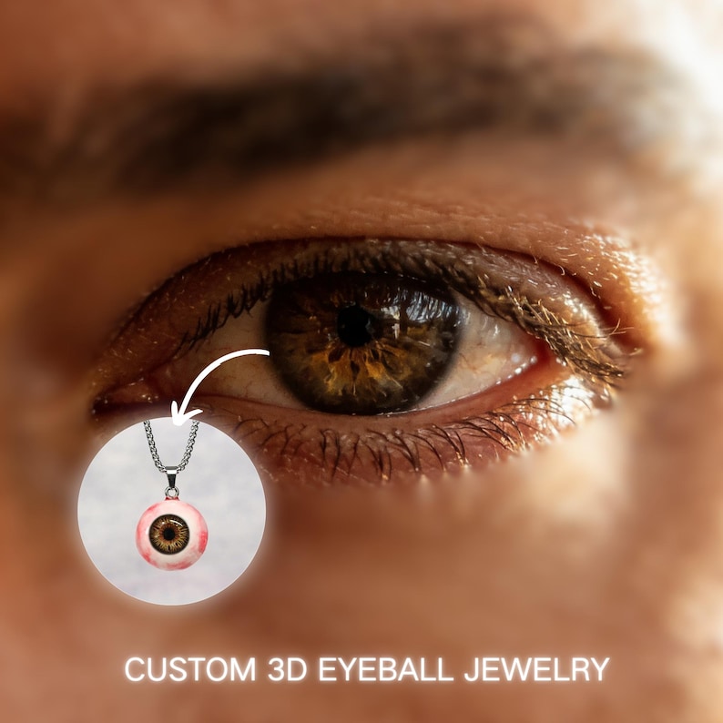 Custom Realistic Eyeball Keepsake – Handmade Necklace, Keychain ...