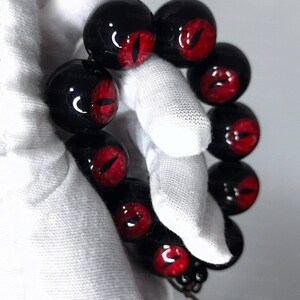 Handmade Resin Red Eye Bracelet for Goth&punk, Unique Gift for Goth ...