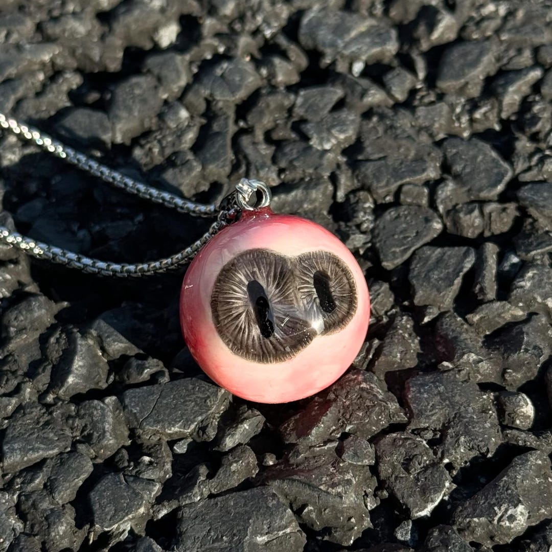 Double Pupil Black Eyeball Pendant Necklace, Unique Gothic Jewelry ...