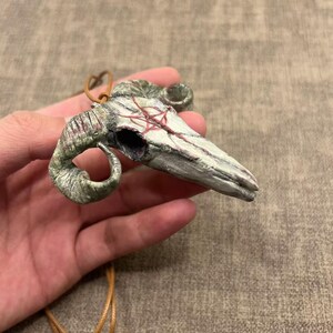 Gothic Satanic Demon Goat Head Necklace, Demon Goat Skull Necklace ...