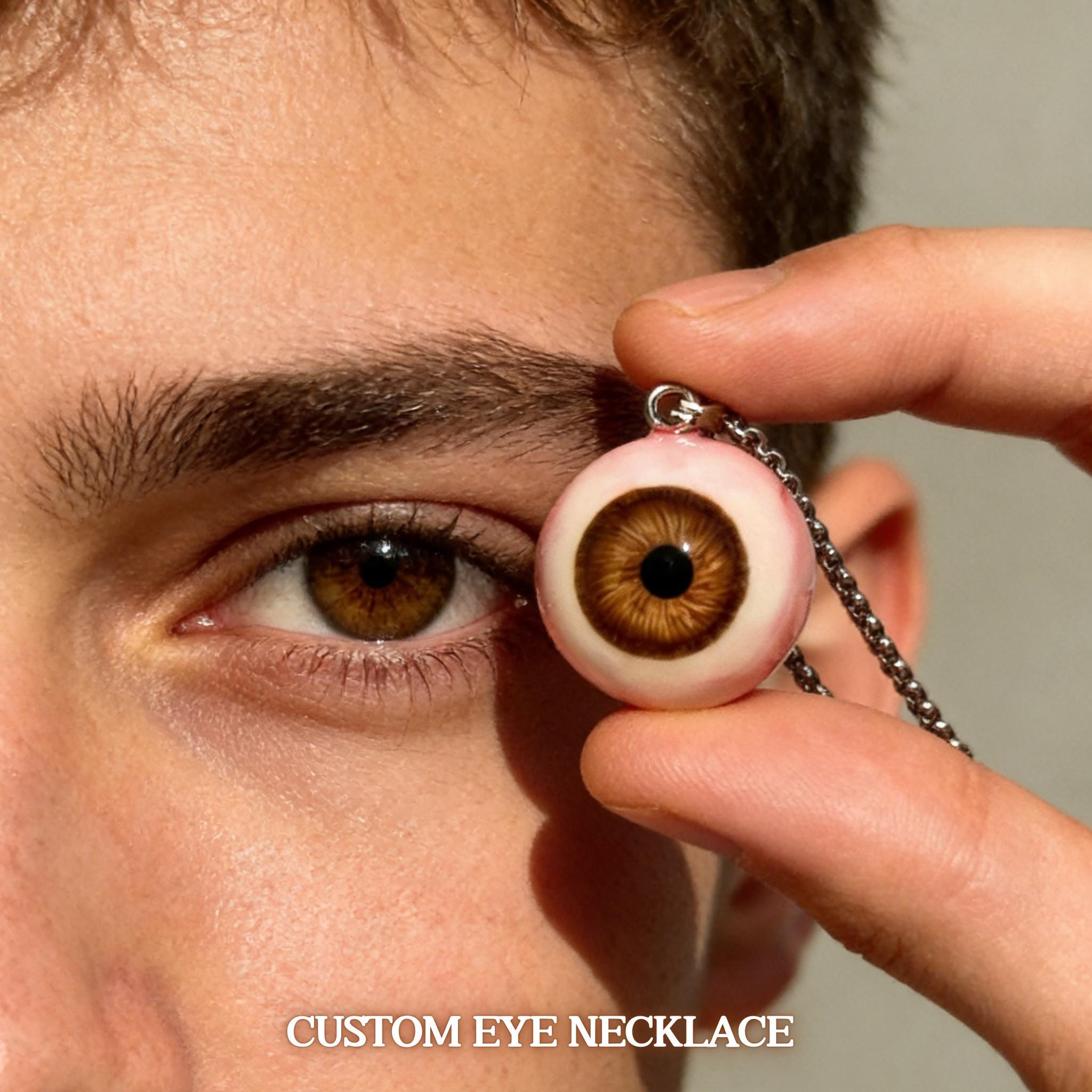Personalized Family Necklace, Custom Eyeball Gift for Parents, Handmade ...