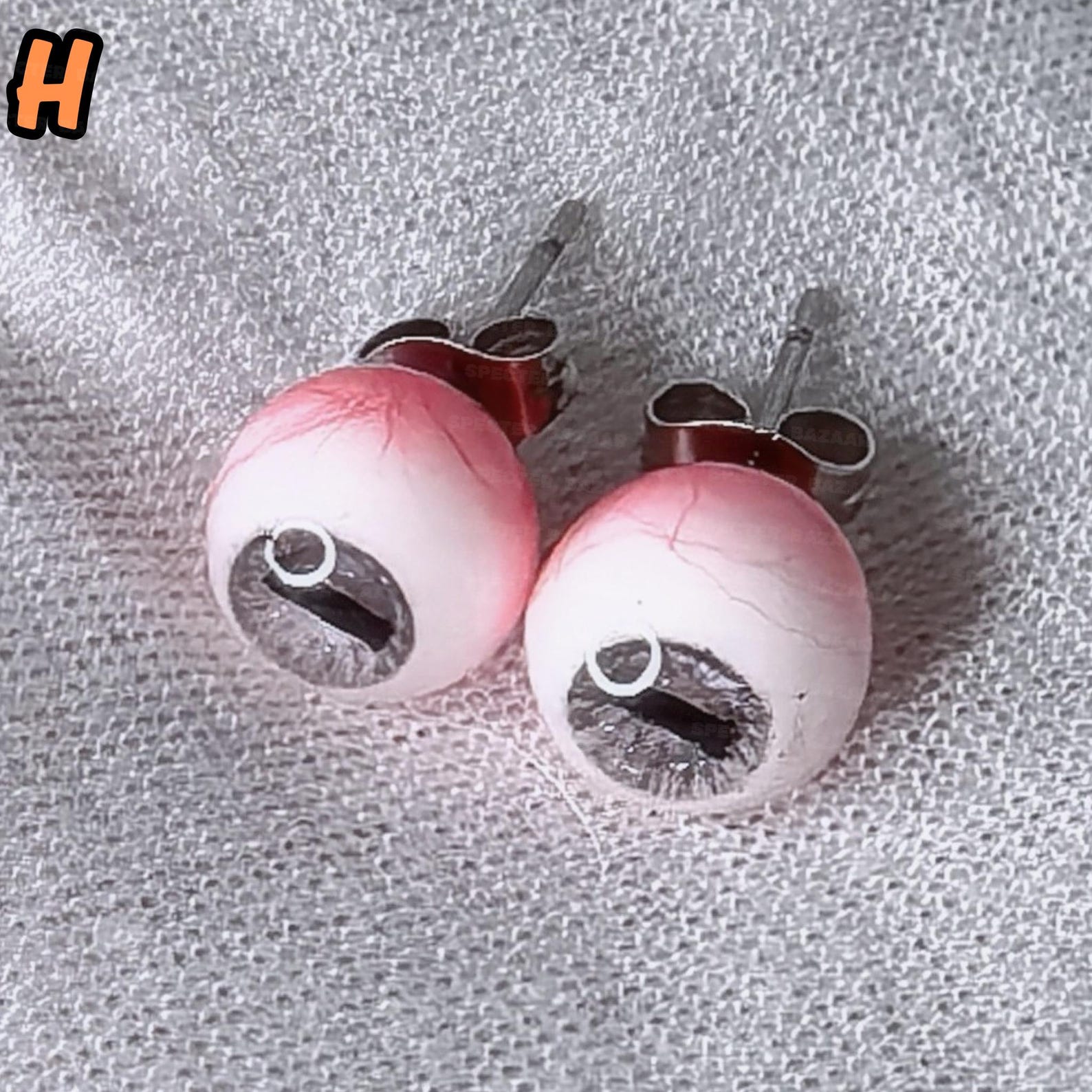 Handmade Eyeball Stud Earrings for Gothic & Horror Aesthetics, Weird ...