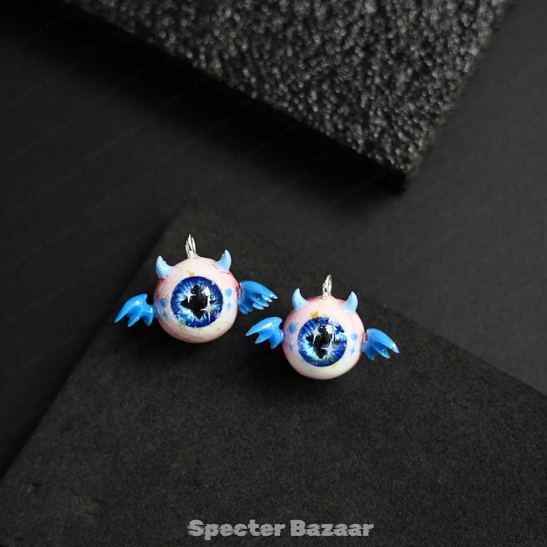 Halloween Devil Eye Earrings: Handmade Creepy Eyeball Dangle, Gothic ...
