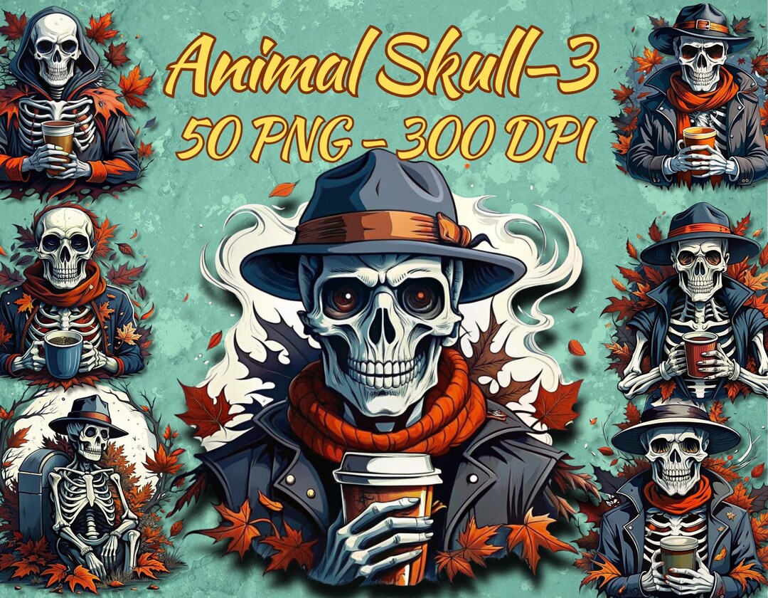 50 Cute Animal Skull Clipart Skull Animal Clipartbundle Colorful ...