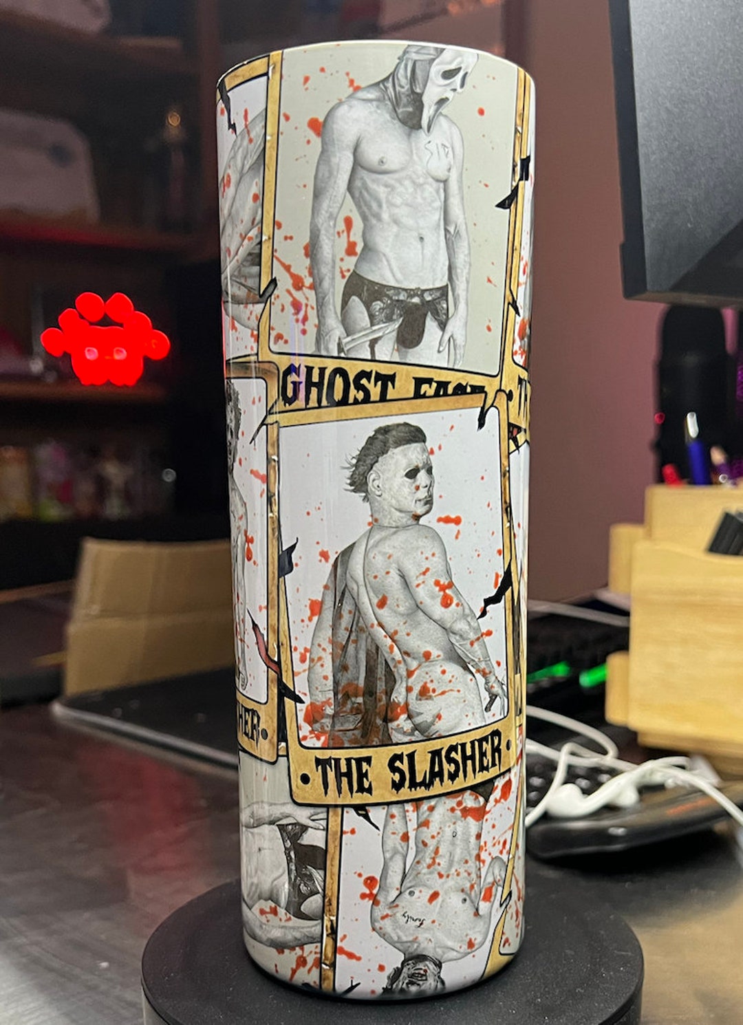Slasher Thirst Trap Tumbler, Custom Halloween Horror Movie Cup ...