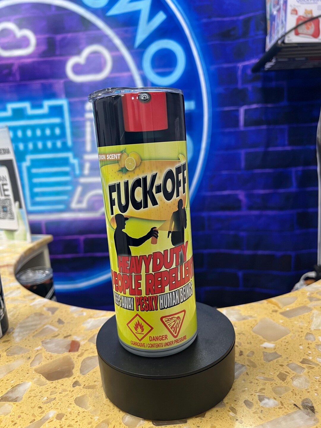 F off Spray Can Tumbler Cup, 20oz Skinny Tumbler, Viral Video March ...