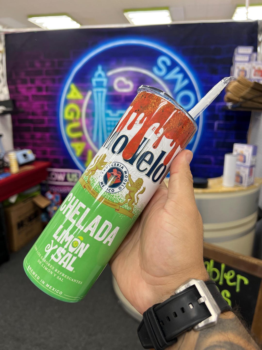 Custom Chelada Limon Beer Tumbler Cup, 20oz Skinny Tumbler, Modelo - Etsy