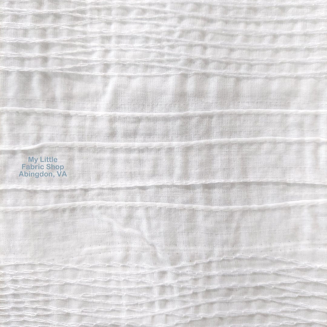 Diamond Textiles Pintuck Cotton- White on White PT-3295 Fabric - Etsy
