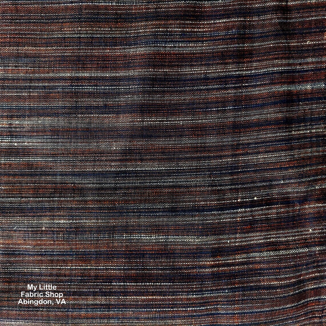 Cotton Fabric: Winding Ridge Black and Brown Slub Ikat WR-009 by ...