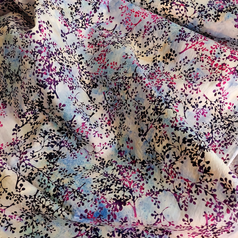 Cotton Batik Fabric: Deep Purple Wildflower From Hoffman Batik - Etsy