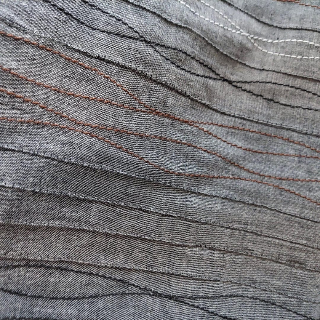Cotton Pintuck Fabric: Diamond Textiles Charcoal PT 70223 - Etsy