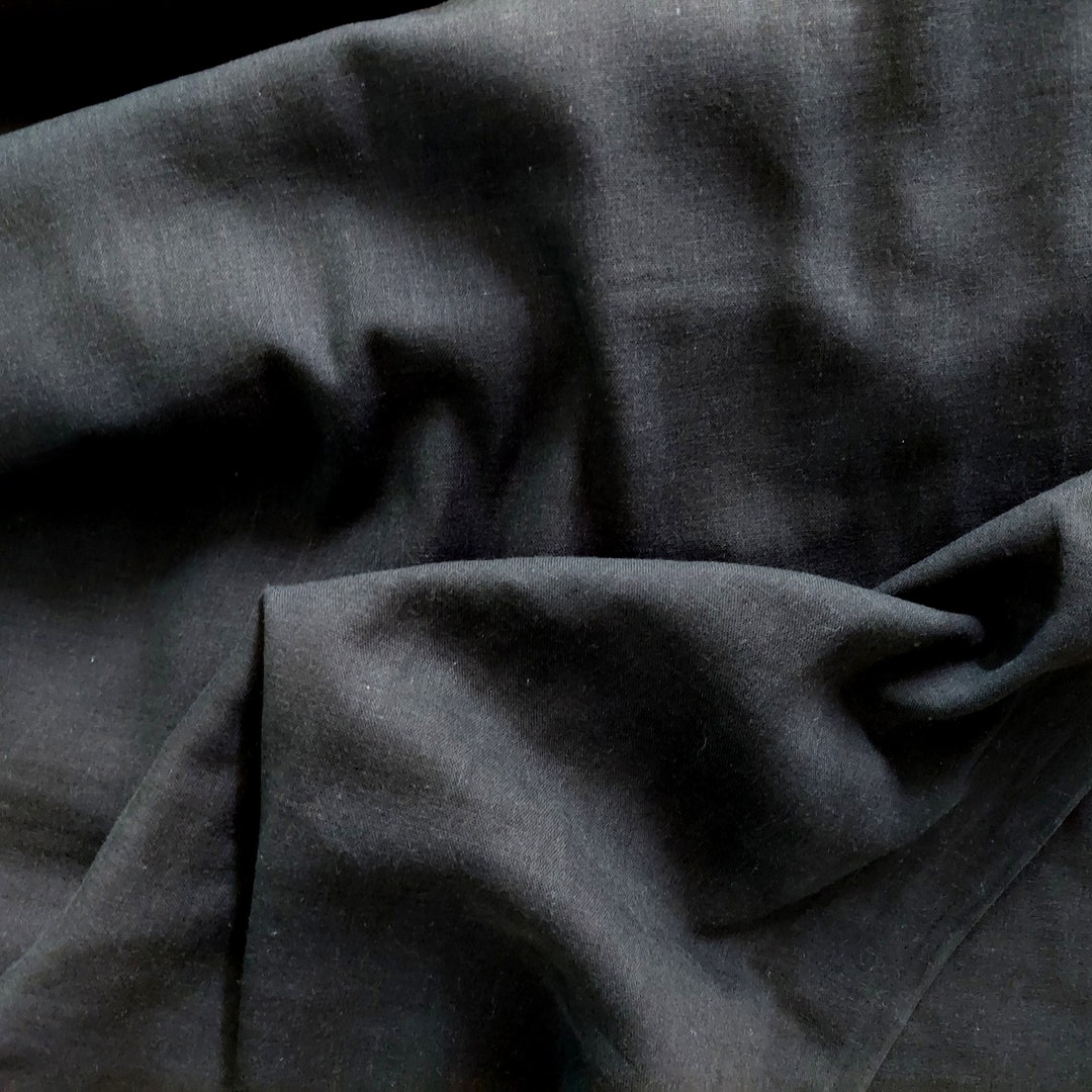 Black Double Gauze: Nirvana Cotton Fabric by Robert Kaufman - Etsy