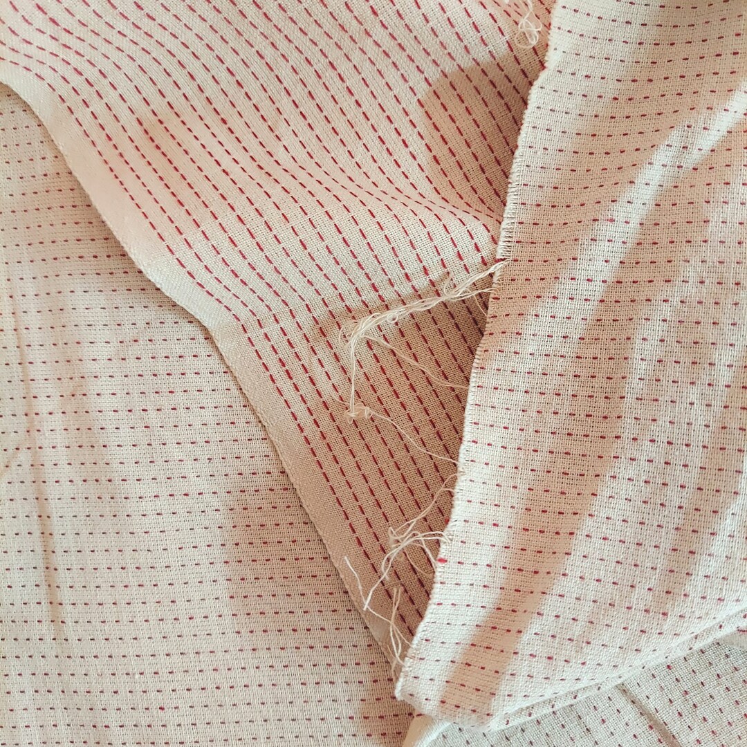 Tan and Red Nikko Topstitch Buckwheat 4806 Diamond Textiles Yarn Dyed ...