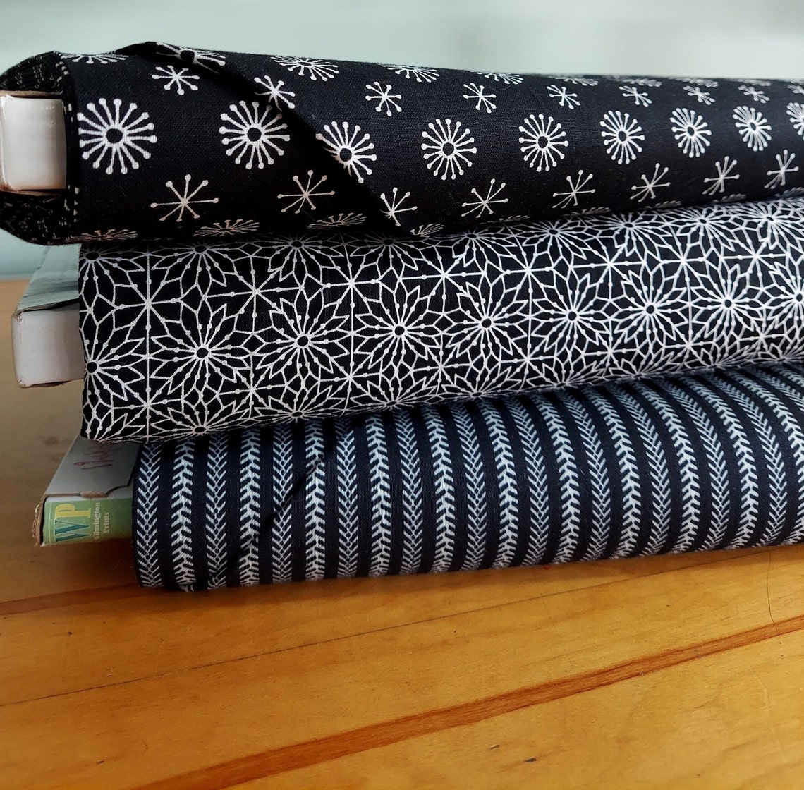 Cotton Fabric: Jacks Black and White Gramercy BTR7030 by Blank Quilting ...