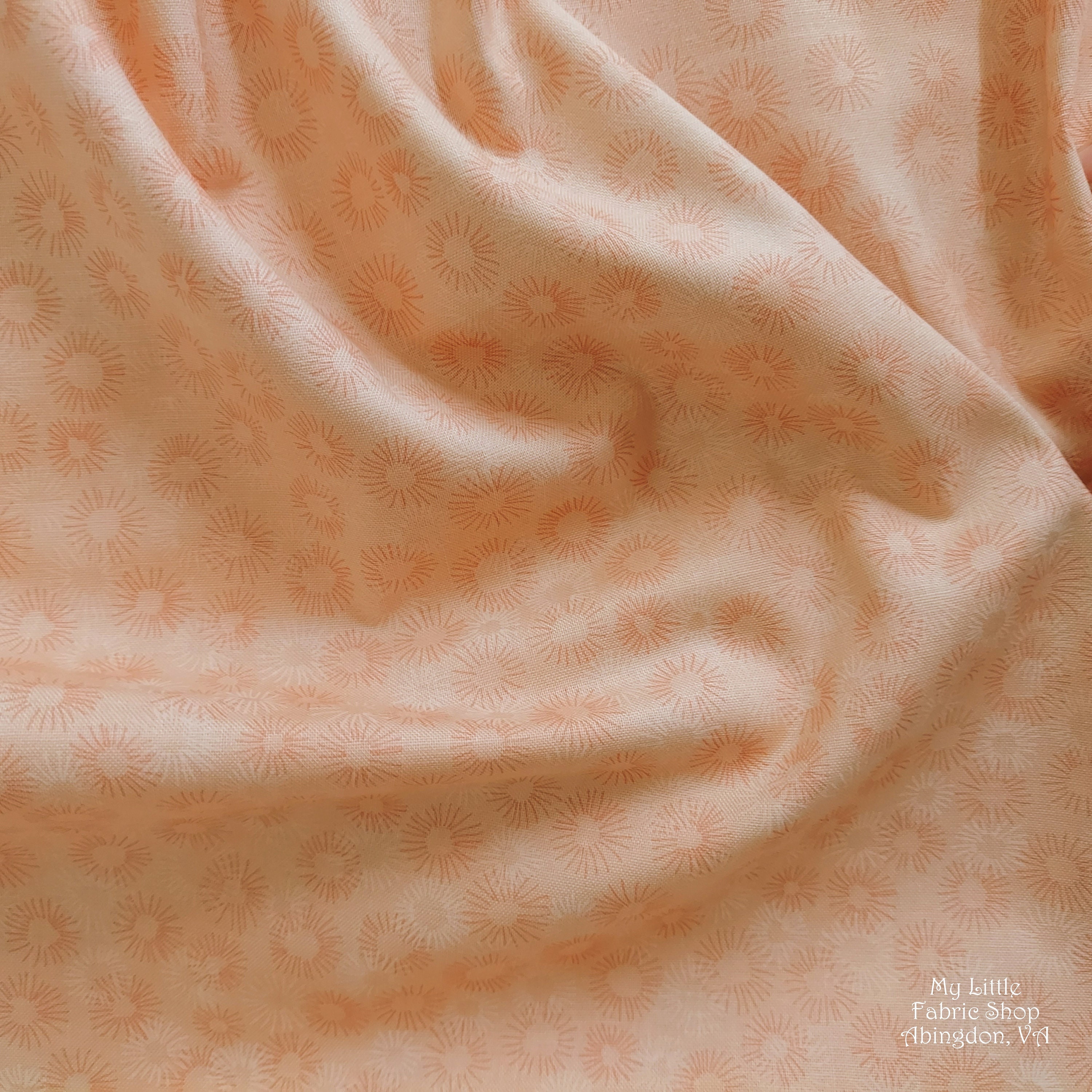Cotton Fabric: Deconstructed Dandelions "hopscotch" Blush 3219 by RJR ...