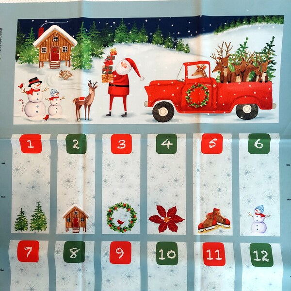 Fabric Advent Panel - Etsy