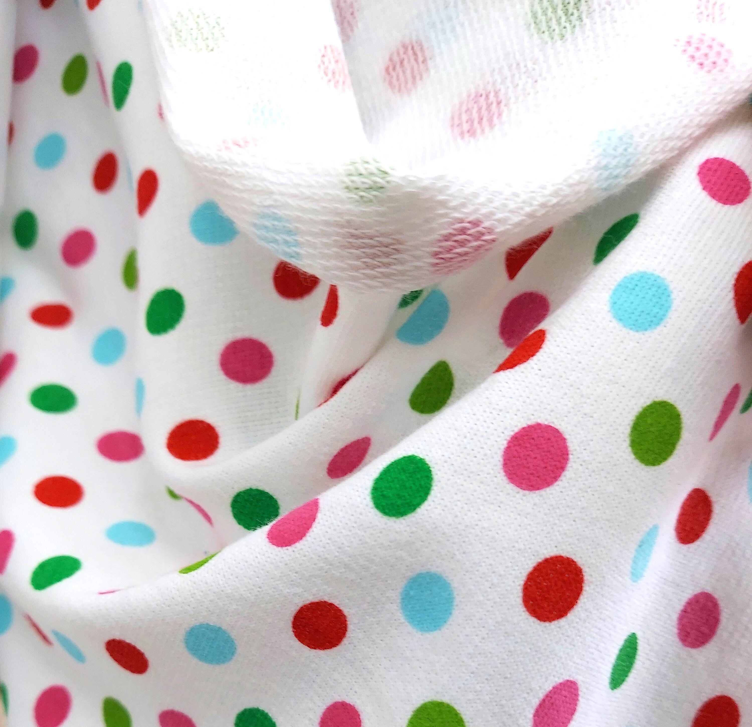 Polka Dot Terry Cloth Fabric