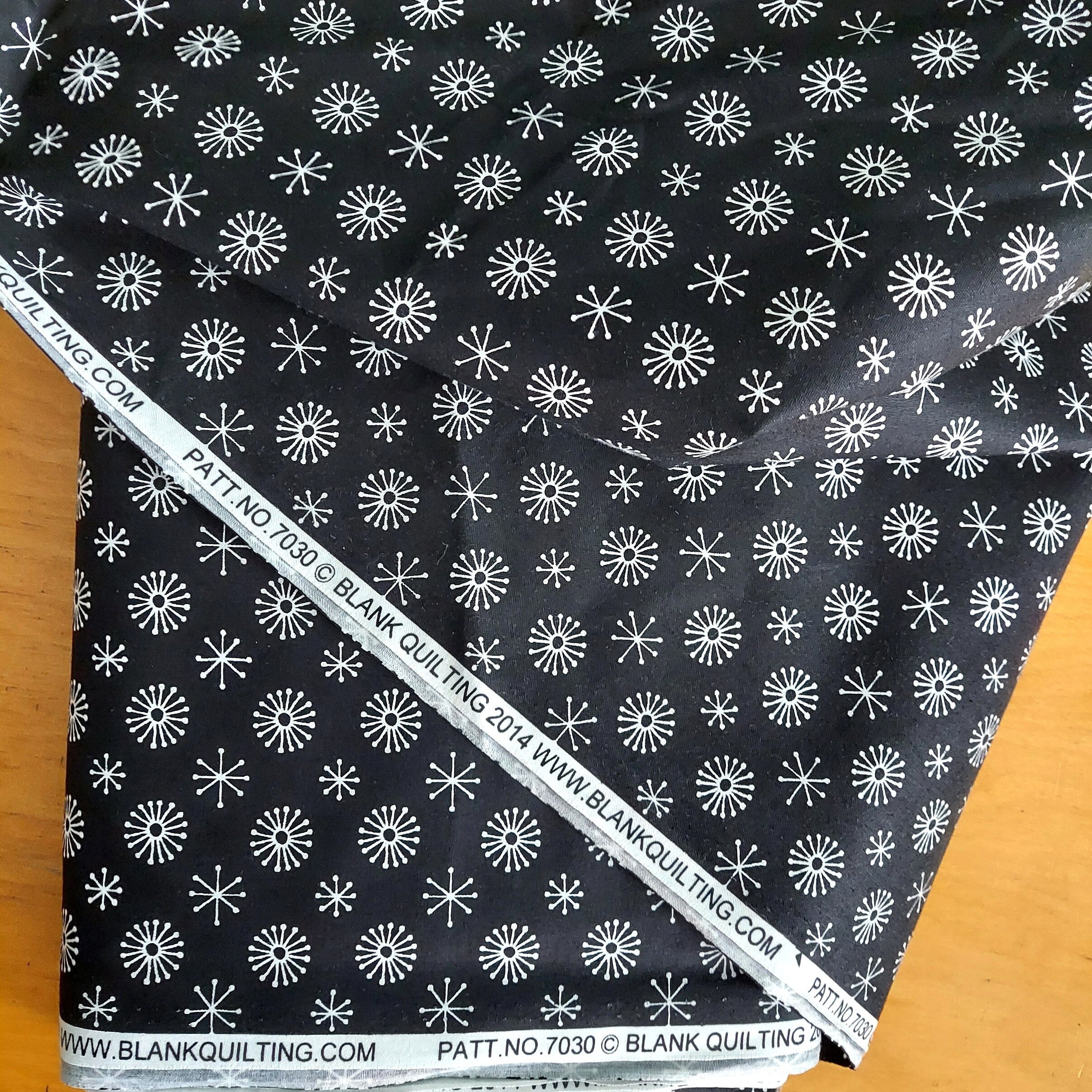 Cotton Fabric: Jacks Black and White Gramercy BTR7030 by Blank Quilting ...