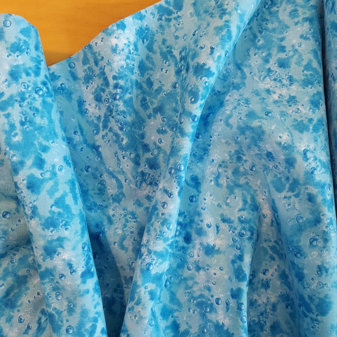 Water Drops "ocean World" 1604 Blue Cotton Fabric by Elizabeth's Studio ...