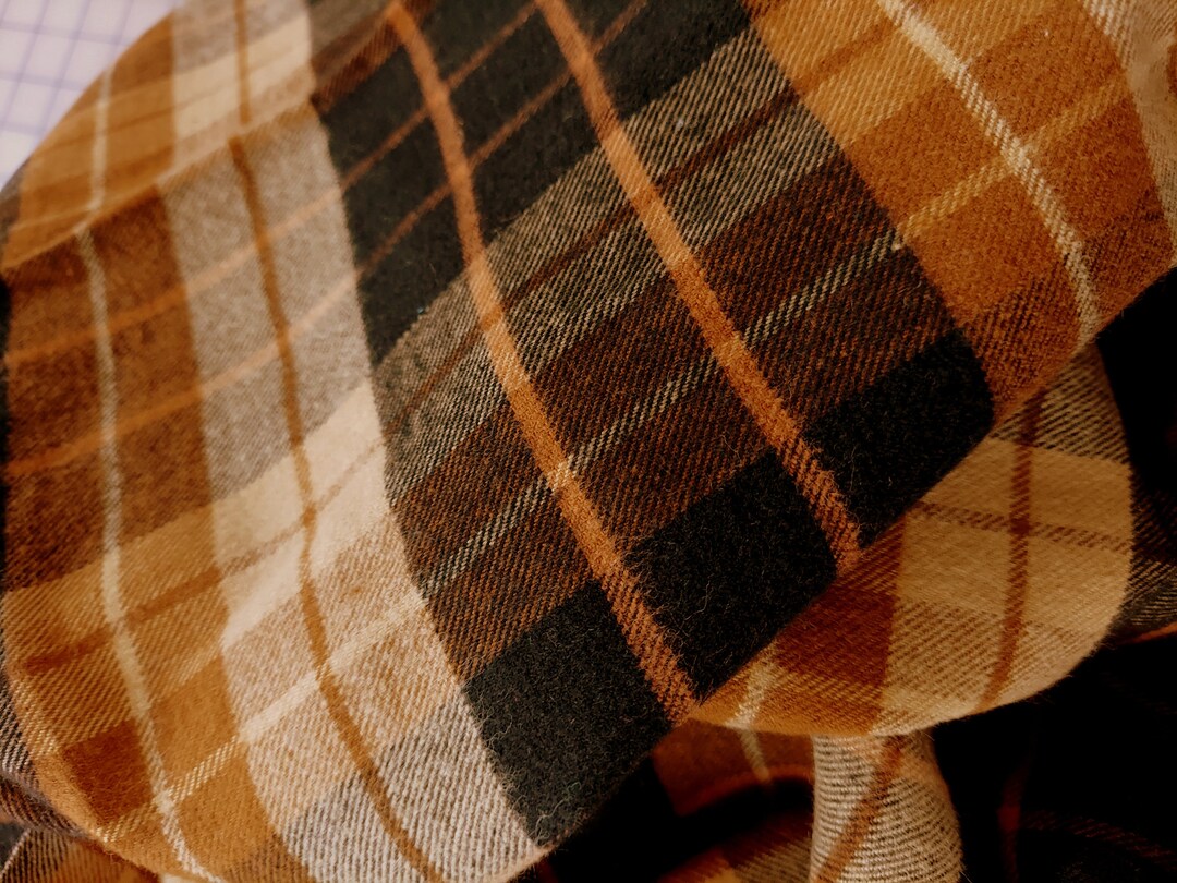 Brown, Black, Tan Plaid Flannel WINDSTAR WN-076 Cotton Flannel Fabric ...