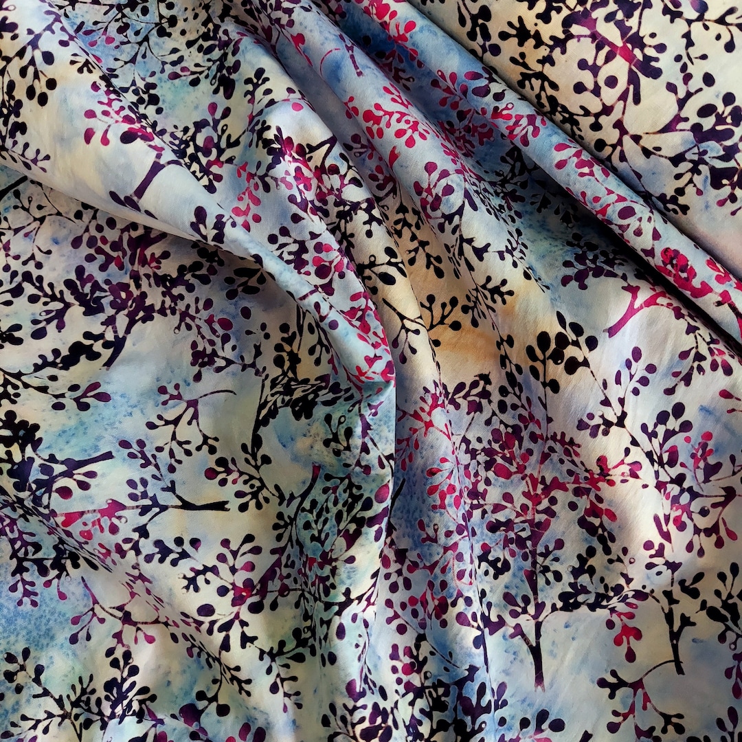 Cotton Batik Fabric: Deep Purple Wildflower From Hoffman Batik - Etsy