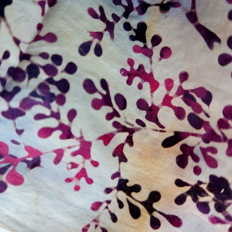 Cotton Batik Fabric: Deep Purple Wildflower From Hoffman Batik - Etsy