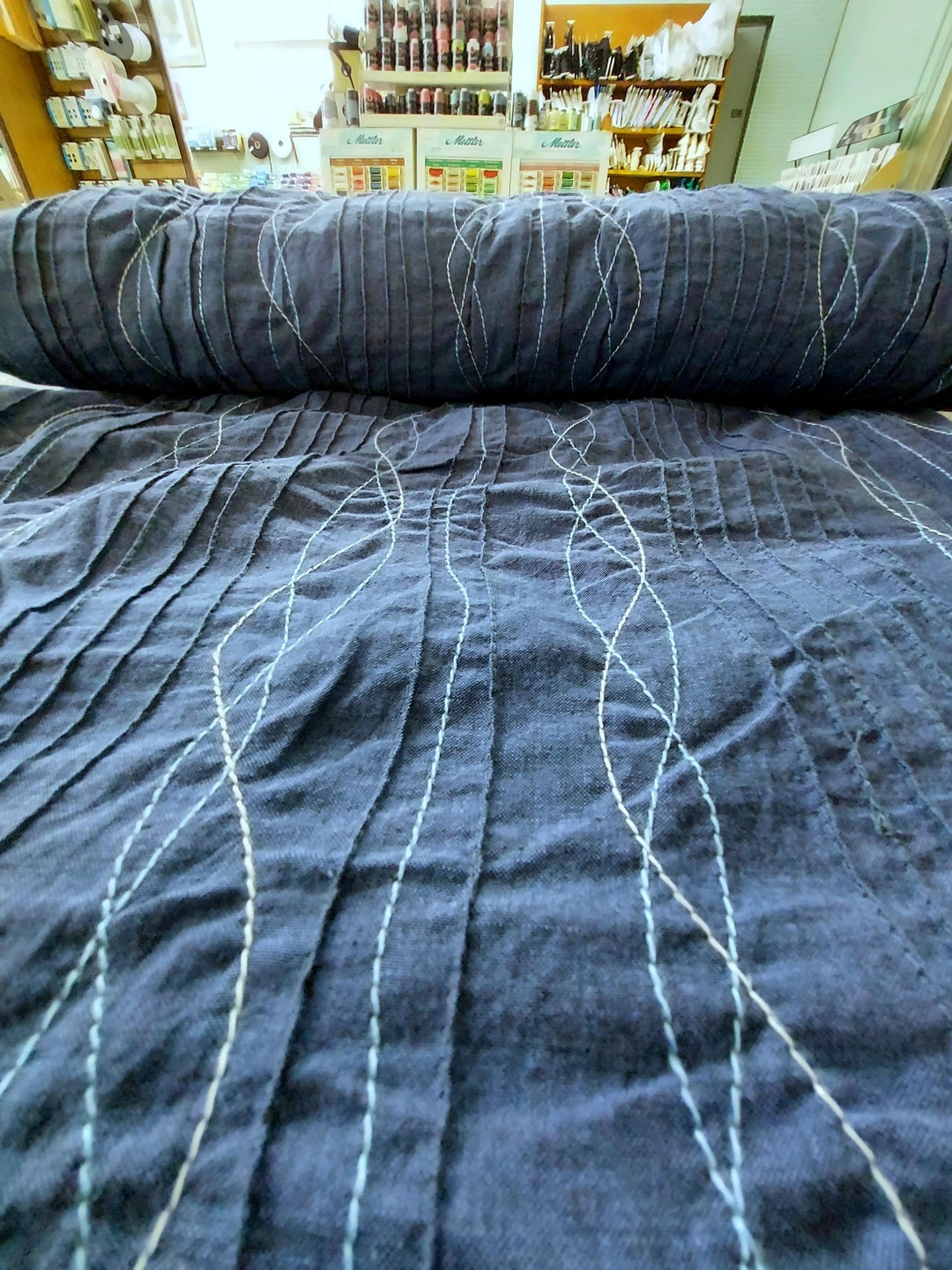 Diamond Textiles Pintuck Cotton -blue 70225 Fabric - Etsy