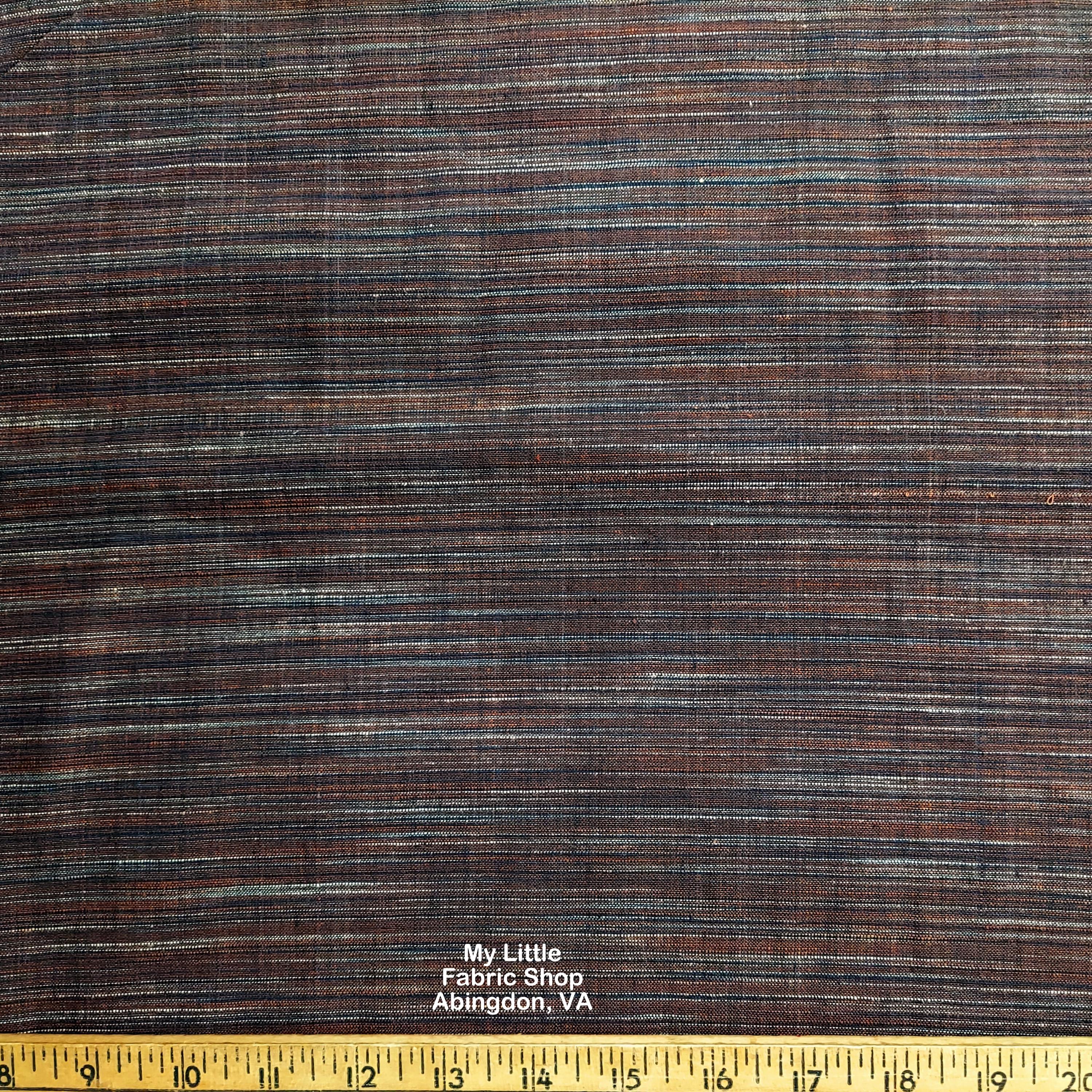 Cotton Fabric: Winding Ridge Black and Brown Slub Ikat WR-009 by ...