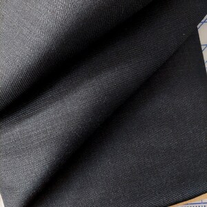 Black Butcher Linen Cotton Woven Fabric | Etsy
