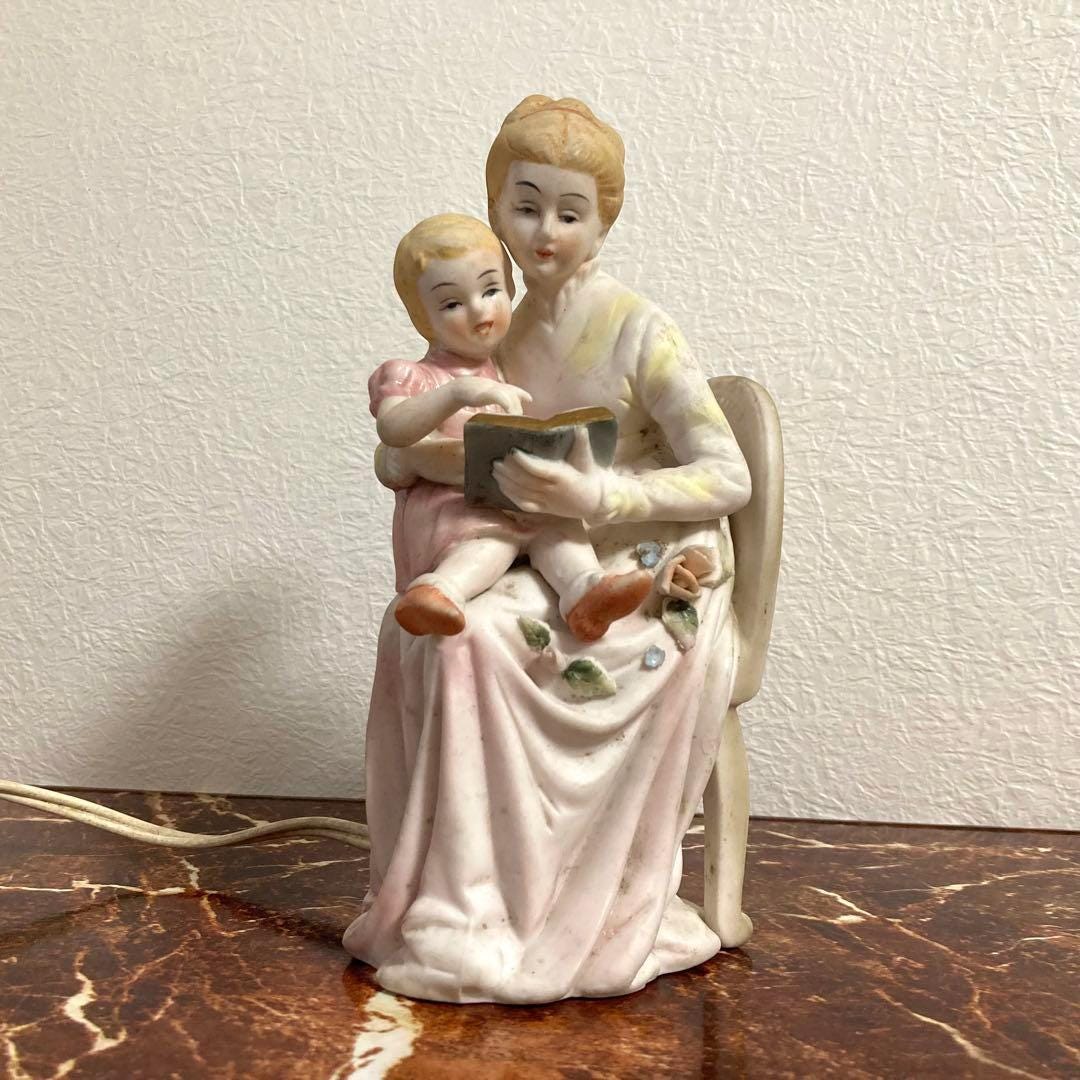 Seto Novelty Vintage Doll Porcelain Light Lady &girl Rare From Japan ...