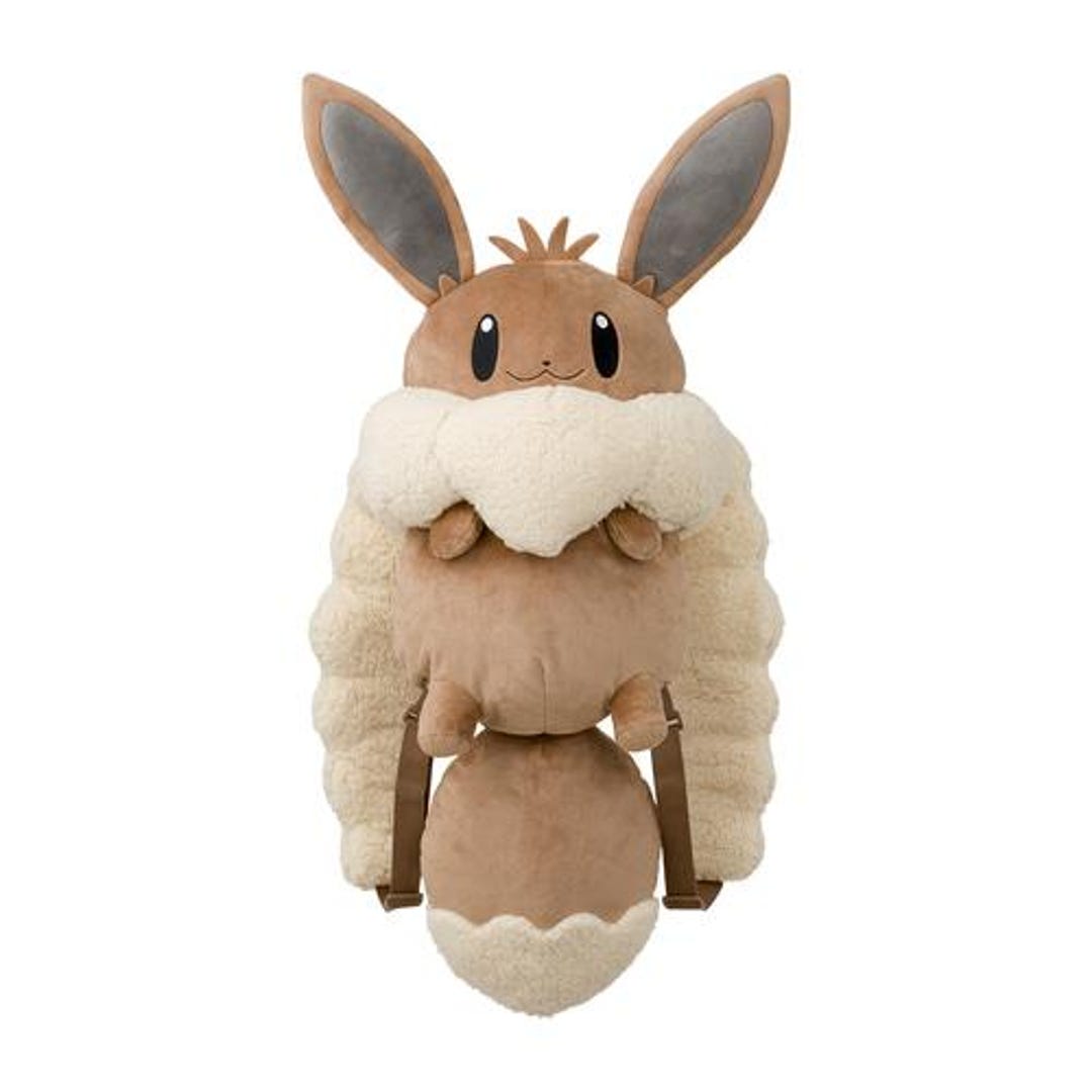 Eevee Fluffy Plush Button Penny Backpack Rucksack Pokemon Center From ...