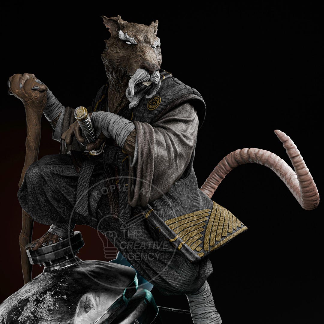 Samurai Rat Warrior 1/6 Scale STL Statue | Sewer Diorama (3D Print File ...