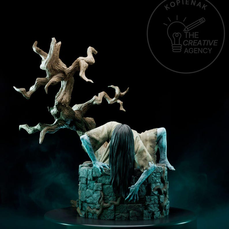 Creepy Well Spirit Fanart STL | 1/6 Scale | Horror Crawling Scene ...