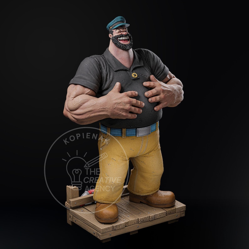 Bluto Fanart 3D STL Statue + Bust | 1/6 Scale Model (digital Download ...