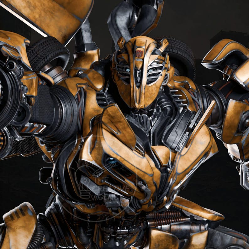 Cyber Mecha Warrior STL Statue | 1/6 Scale, Cannon Arm (3D Print File ...