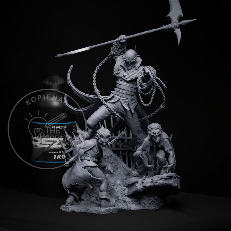 Gothic Reaper Fanart STL Statue | 1/6 Scale | Dark Warrior With Scythe ...