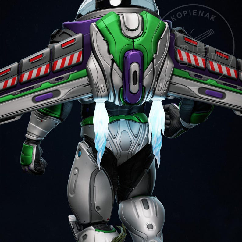 Buzz Lightyear Fanart STL Statue | Space Ranger With Jetpack and Battle ...