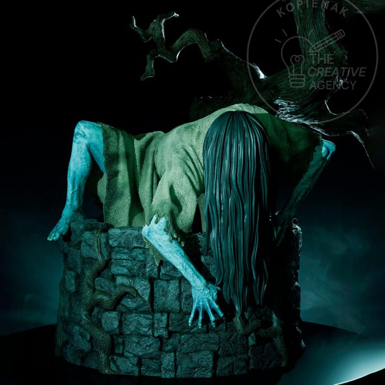 Creepy Well Spirit Fanart STL | 1/6 Scale | Horror Crawling Scene ...