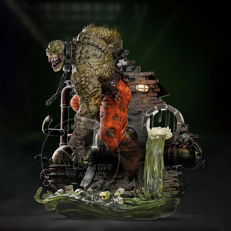 Epic Sewer Monster Fanart STL Statue | 1/6 Scale | Toxic Beast With ...