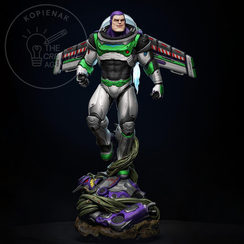 Buzz Lightyear Fanart STL Statue | Space Ranger With Jetpack and Battle ...
